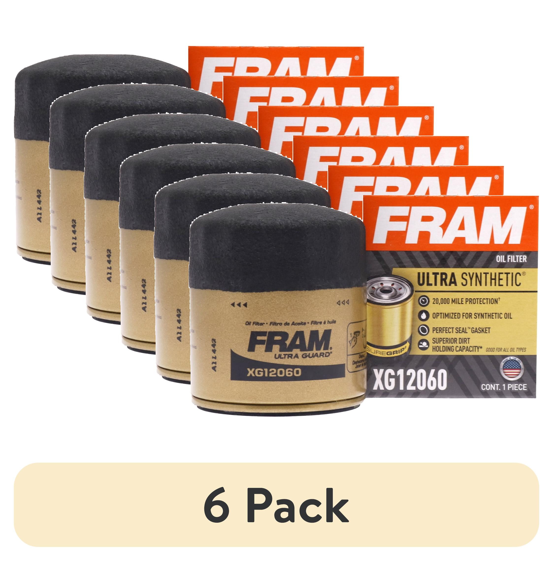 (6 pack) FRAM Ultra Synthetic Oil Filter, XG12060, 20K mile Replacement ...