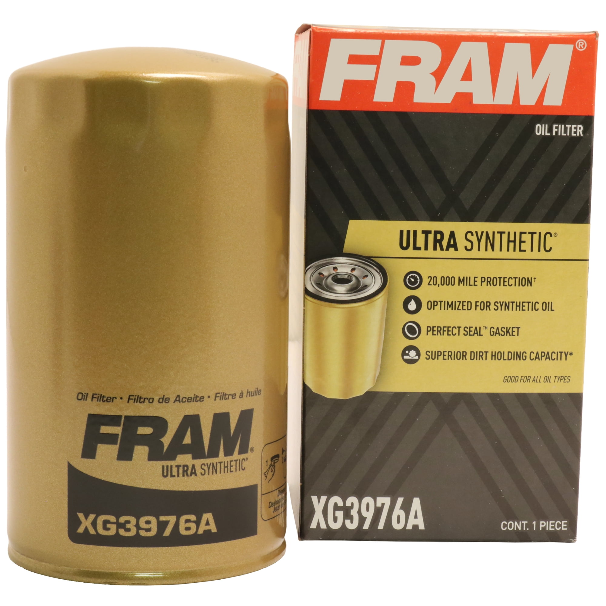 FRAM Ultra Synthetic Oil Filter, XG3976A, 20K mile Replacement Filter ...