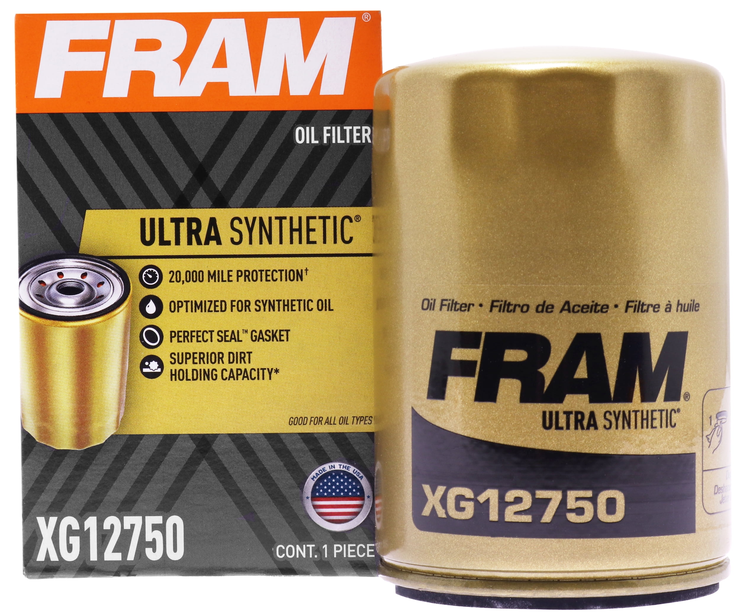 FRAM Ultra Synthetic XG12750, 20K mile Replacement Oil Filter - Walmart.com