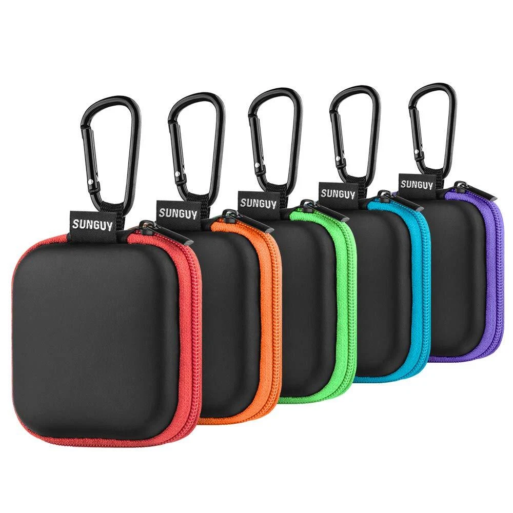 FRAME- [5-Pack] Earbud Case, Portable Eva Small Earbuds Carrying Case ...
