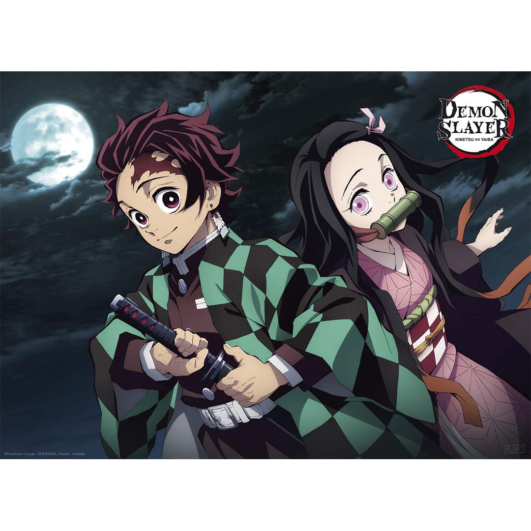 NO FRAME ABYSTYLE Demon Slayer Kimetsu No Yaiba Tanjiro & Nezuko Mini ...