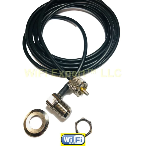 FRAME- Cable Pl259 Male Solder To So239 Uhf Female Bulkhead 90° For Ham ...