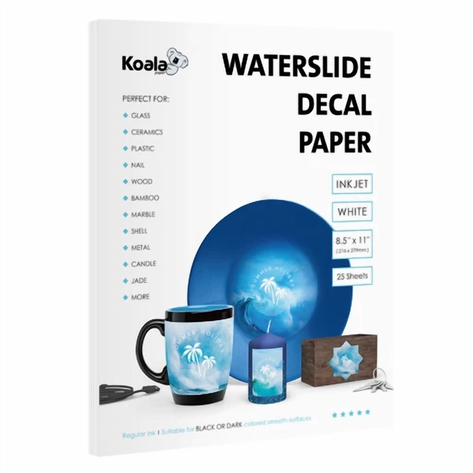 FRAME- Koala Waterslide Decal Paper Inkjet White 25 Sheets Water Slide ...