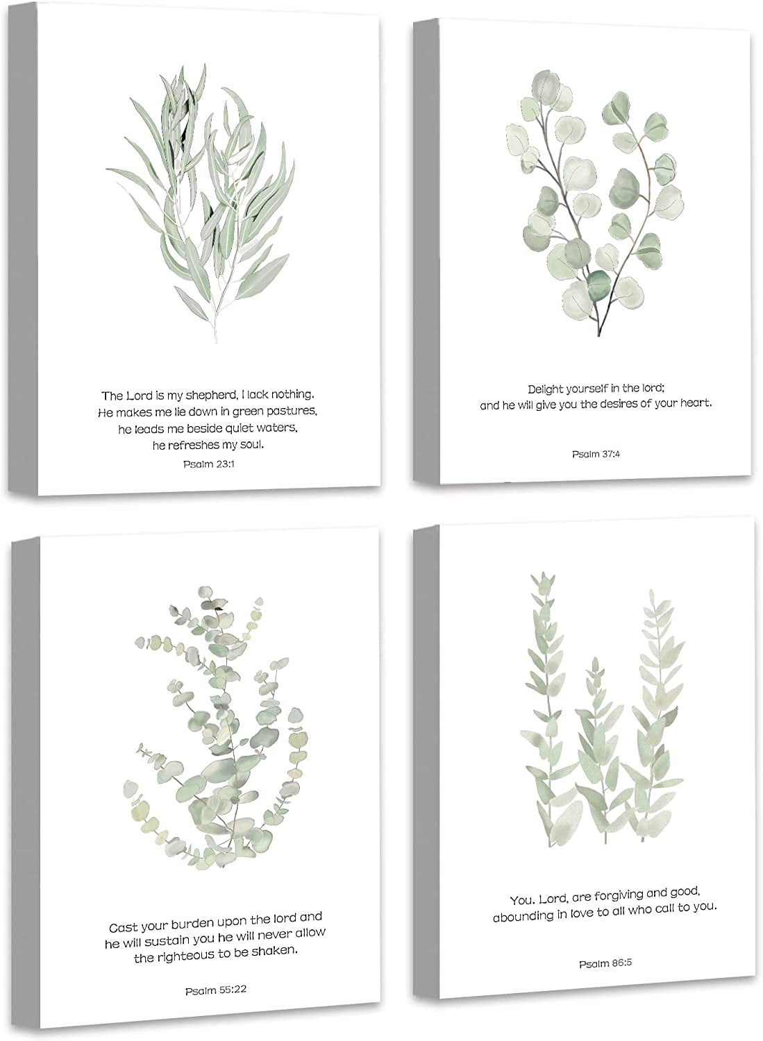 FRAMED Inspirational Scripture Canvas Wall Art | Motivational Christian ...