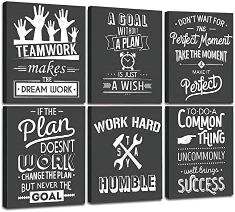 FRAMED Teamwork Wall Art, Black and White Wall Decor - Positive Wall ...