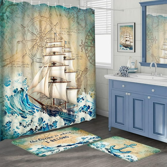 Ocean Themed Bathroom Sets
