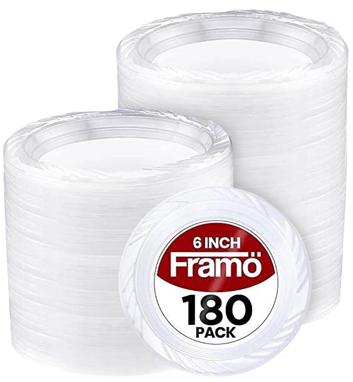 FRAMO Disposable Clear Plastic Dessert Plates AFN16 Inch (180 Pack ...