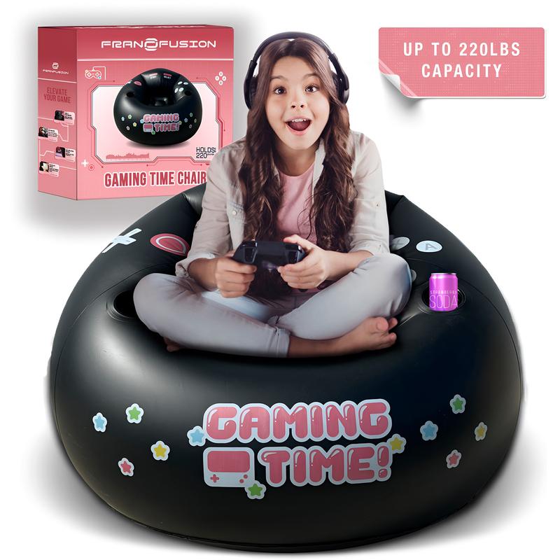 FRANFUSION Inflatable Gaming Chair for Kids & Teens, Bean Bag Couch ...