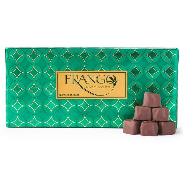 FRANGO CHOCOLATES Holiday 1 LB Wrapped Milk Mint Chocolates Gift Box ...