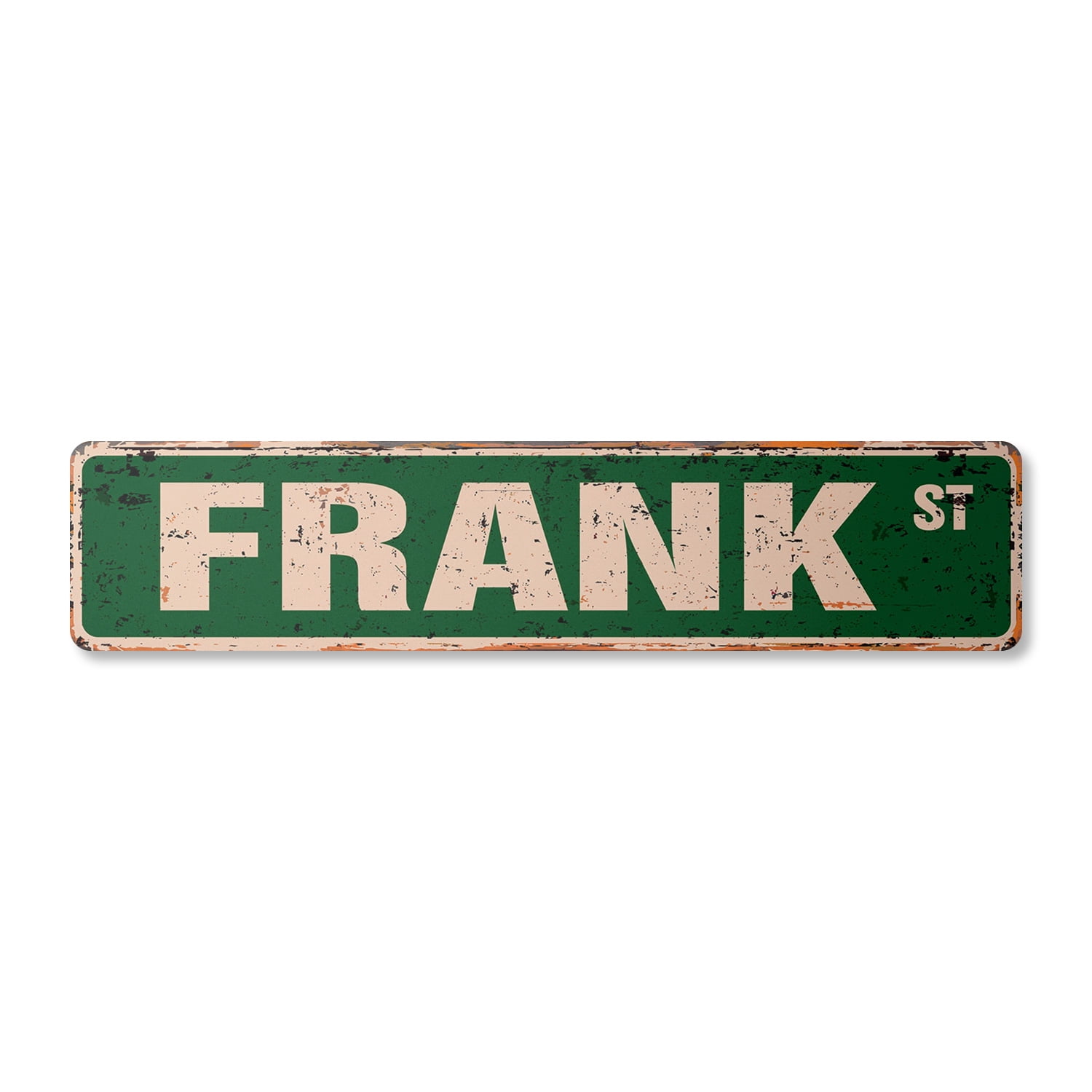 FRANK Vintage Plastic Street Sign Childrens Name Room Sign | Indoor ...