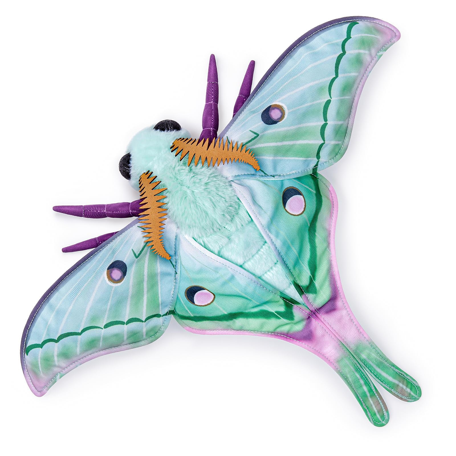 FRANKIEZHOU Realistic Luna Moth MMF7 Plush Animal - Green 9.8 Inch,Long ...