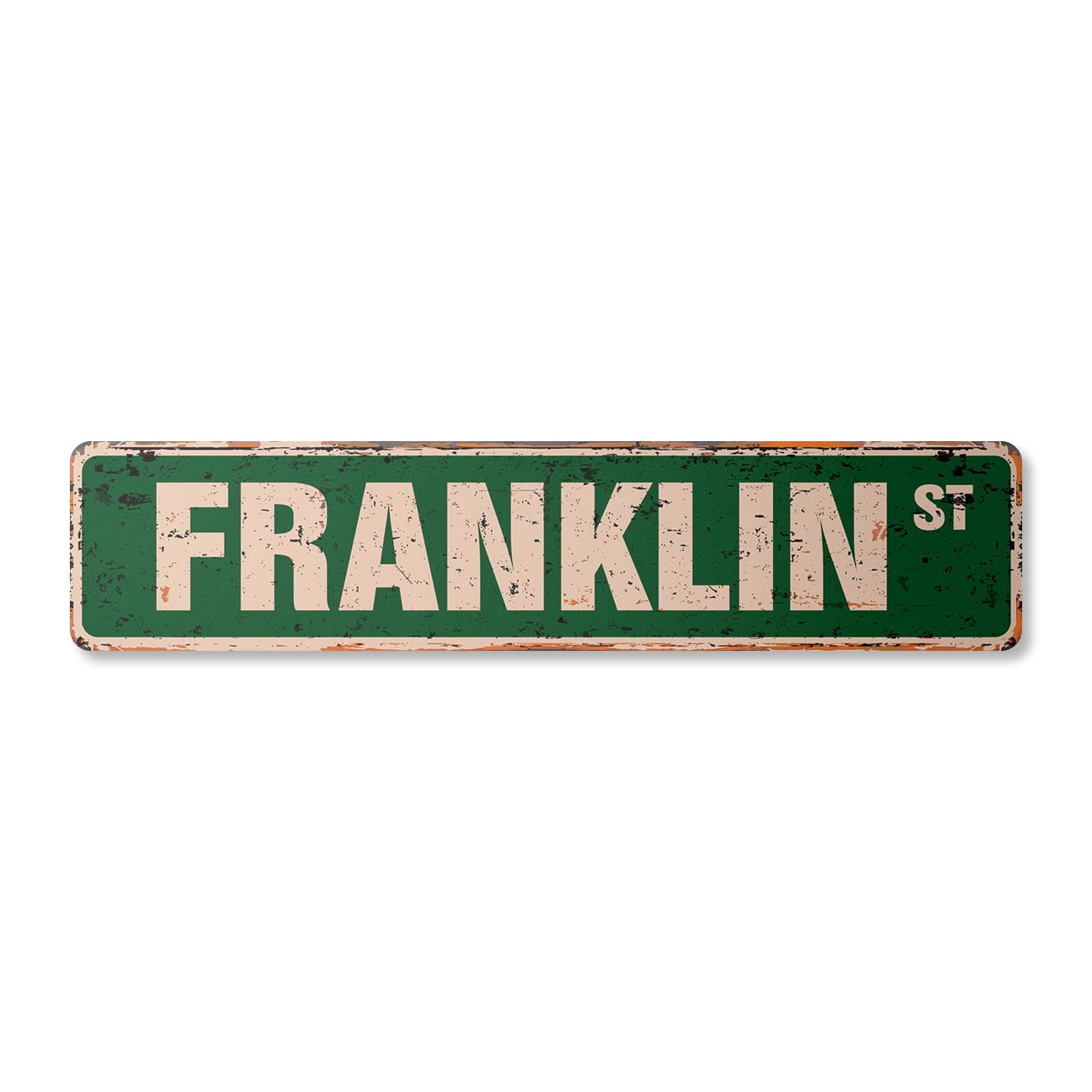 FRANKLIN Vintage Plastic Street Sign Childrens Name Room Sign | Indoor ...