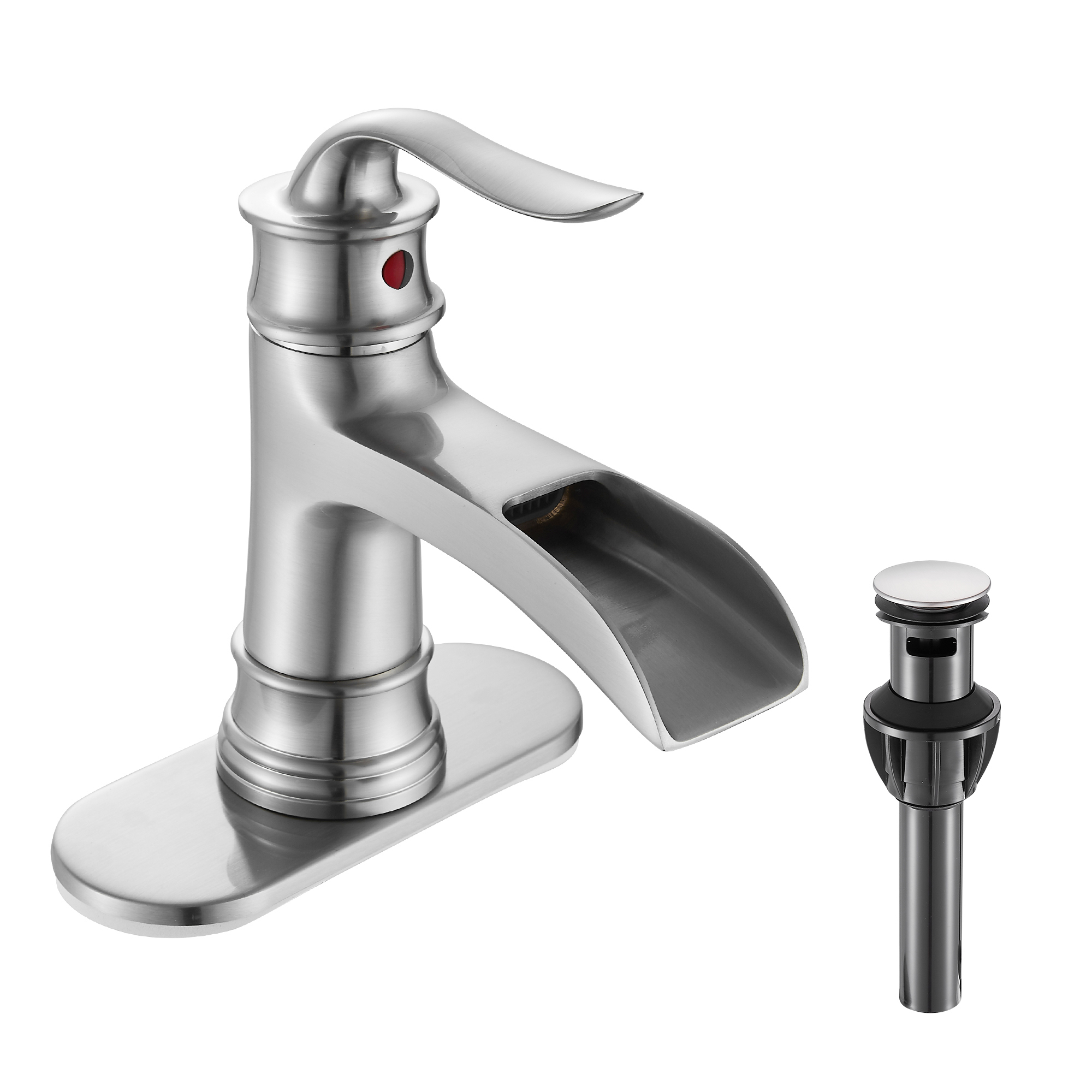 Premier Caliber Lavatory Faucet With Single Handle, Brushed Nickel ...