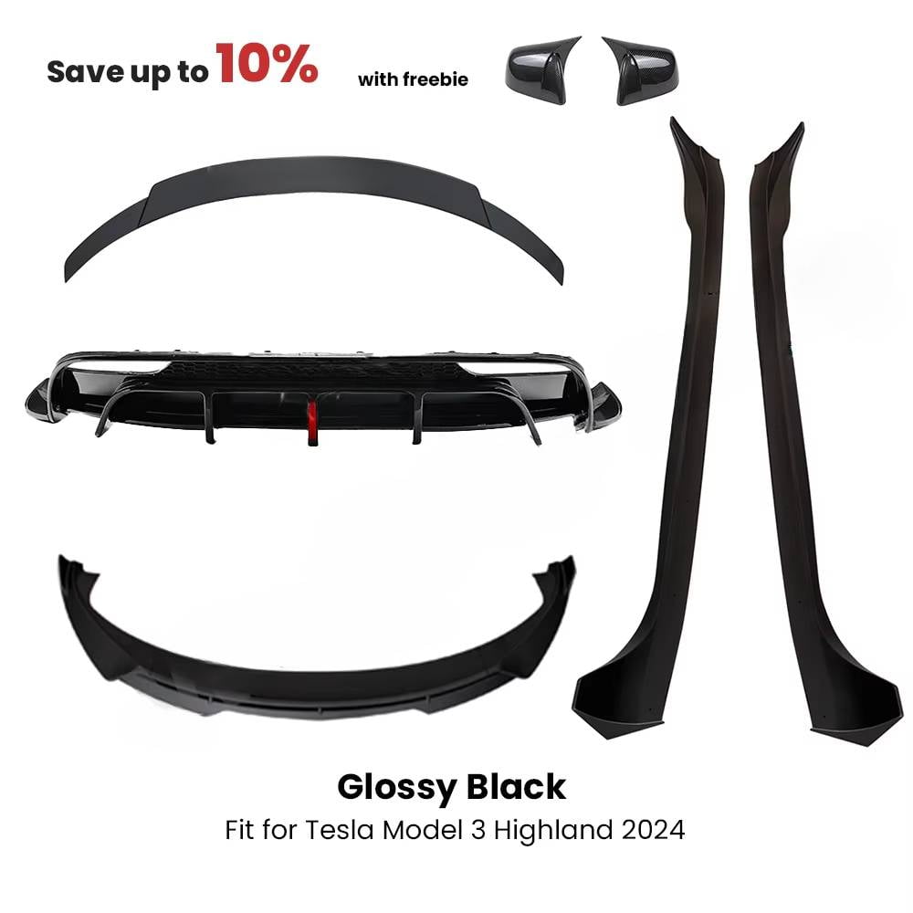 FRAT Sport For Tesla Model 3 Highland 2023-202 Body Kits Glossy Carbon ...