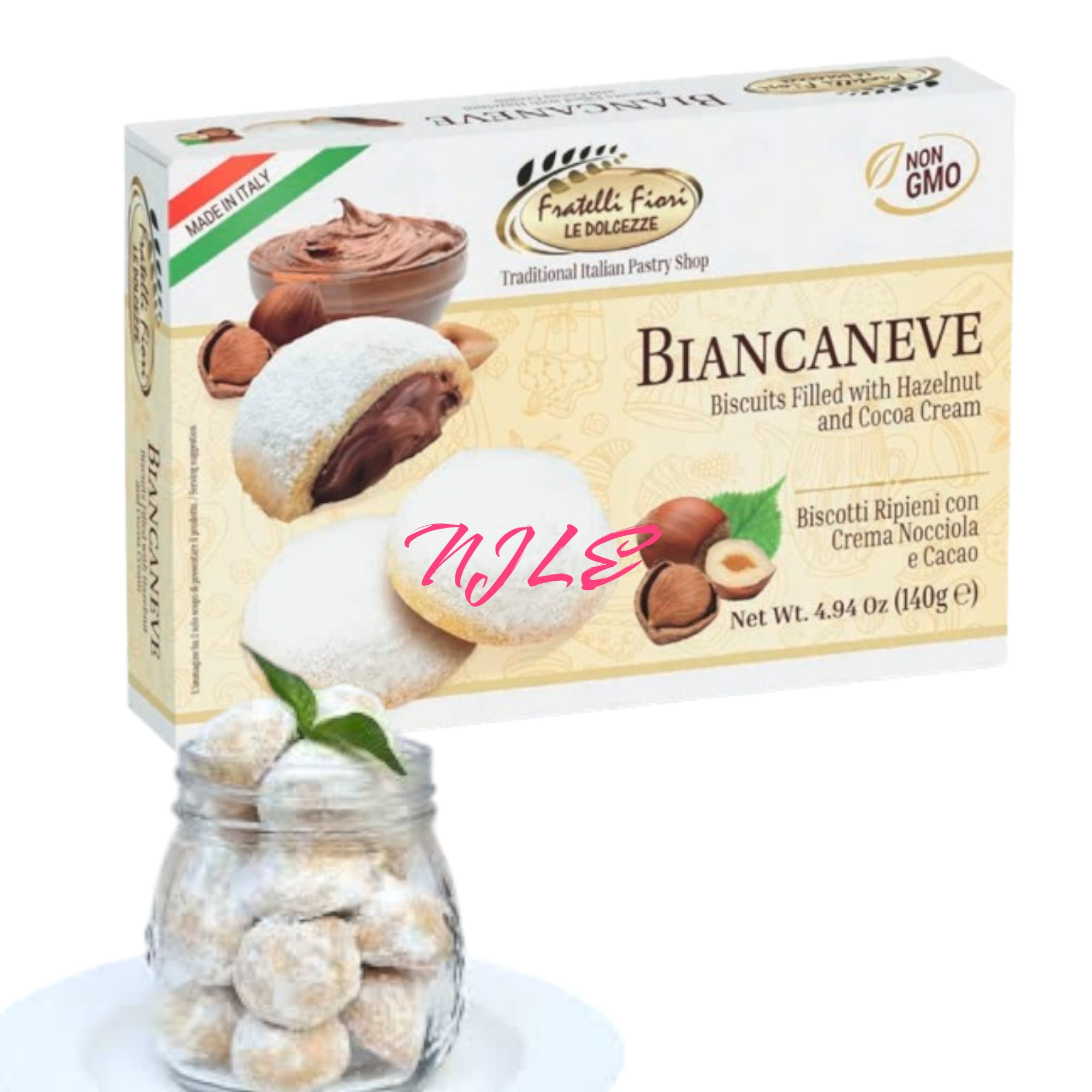 FRATELLI FIORI, Cookies with Hazelnut Cream Filling, 4.94oz, SnowWhite ...