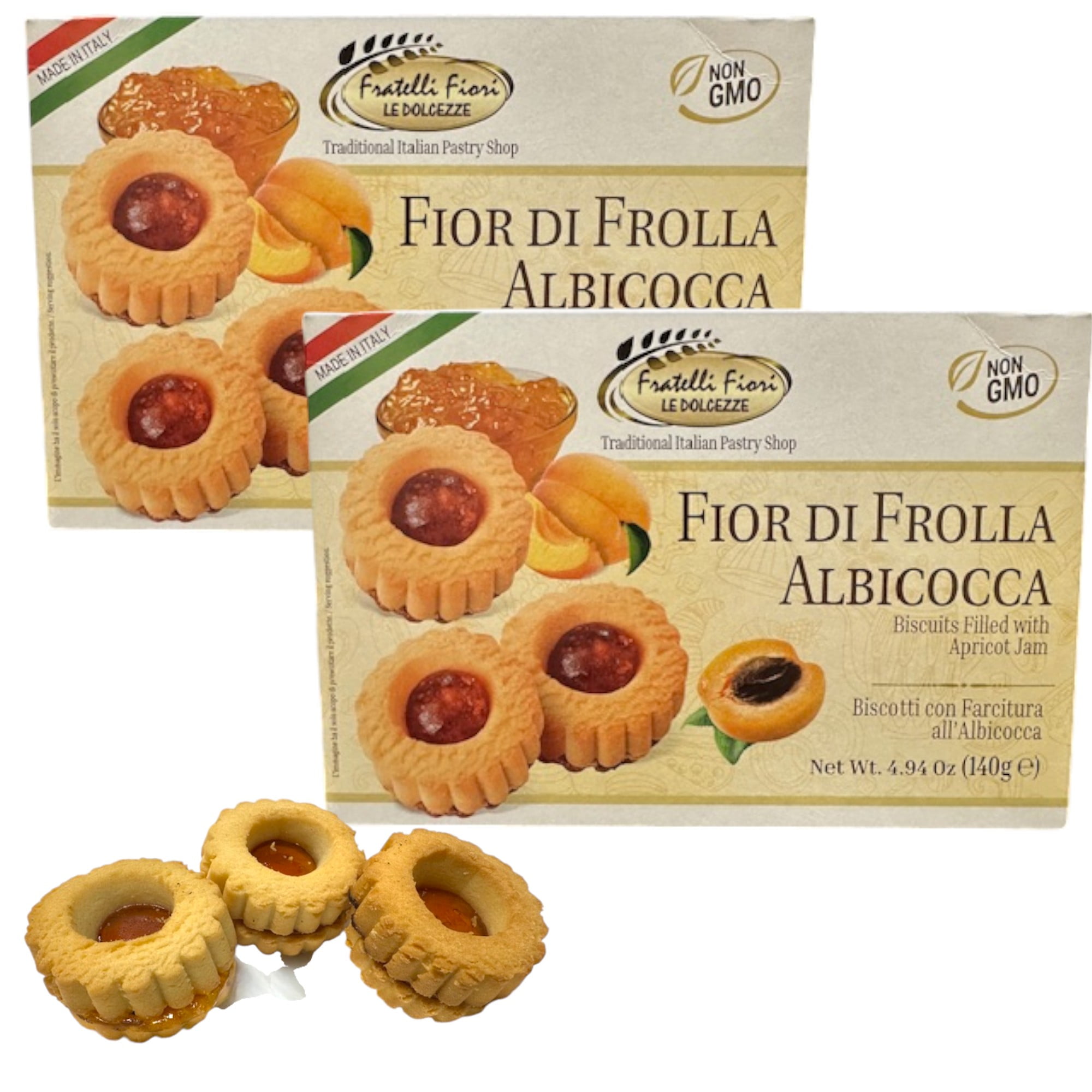 FRATELLI FIORI FIOR DI FROLLA - Albicocca with Apricot Jam Cookies 4 ...