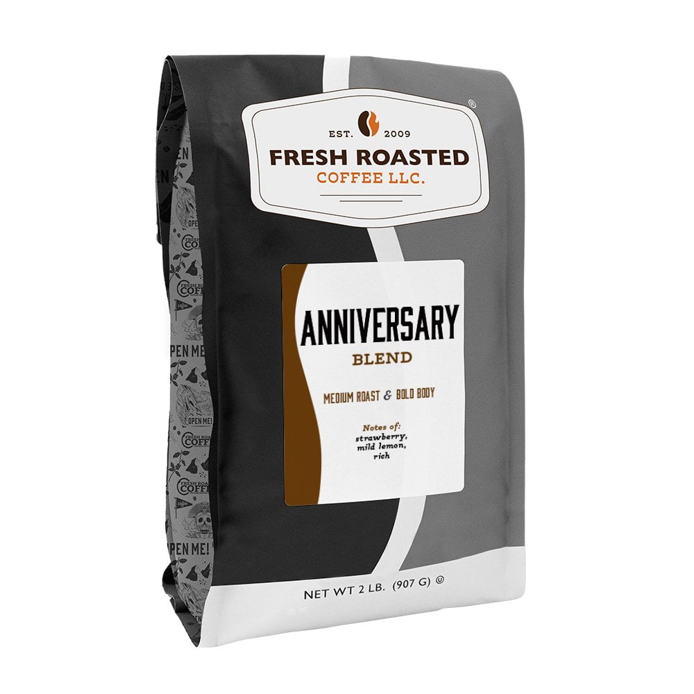 Fresh Roasted Coffee, Anniversary Blend, Medium Roast, Drip Ground, 32 ...