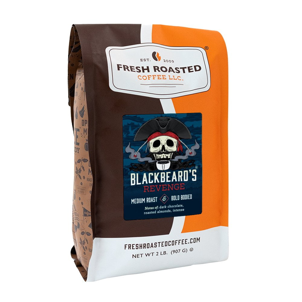Fresh Roasted Coffee, Blackbeard's Revenge Artisan Blend, Medium Roast ...