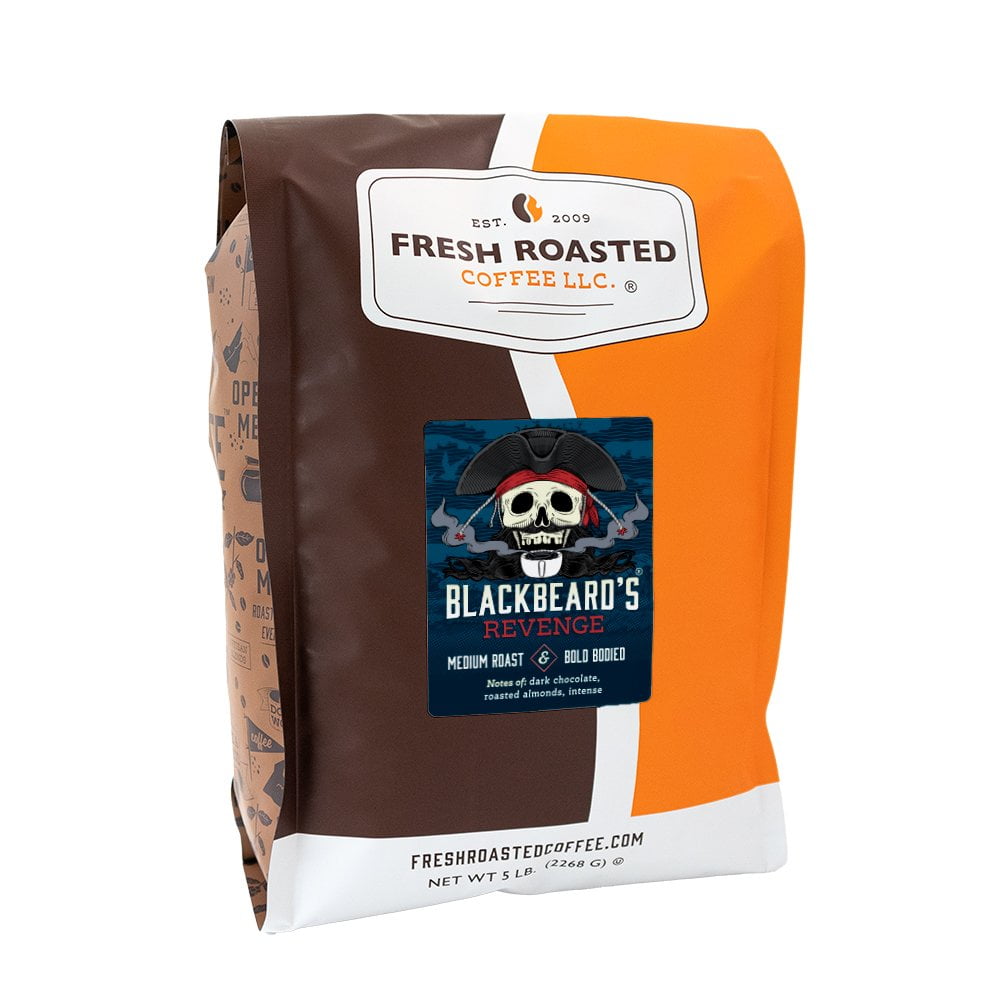 Fresh Roasted Coffee, Blackbeard's Revenge Artisan Blend, Medium Roast ...