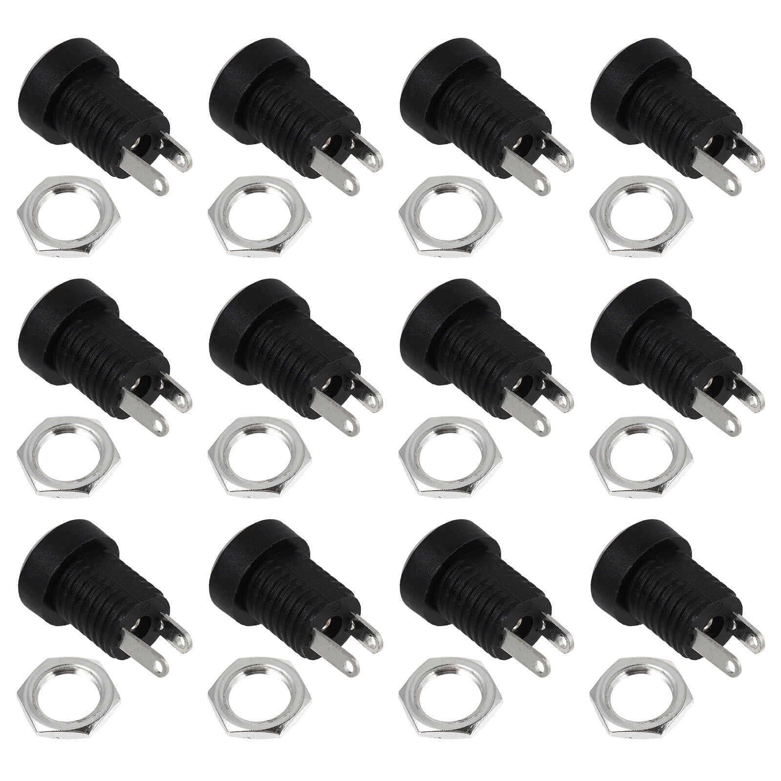 FRCOLOR 1 Bag 24pcs DC Power Sockets Female Panel Mounting Connector ...