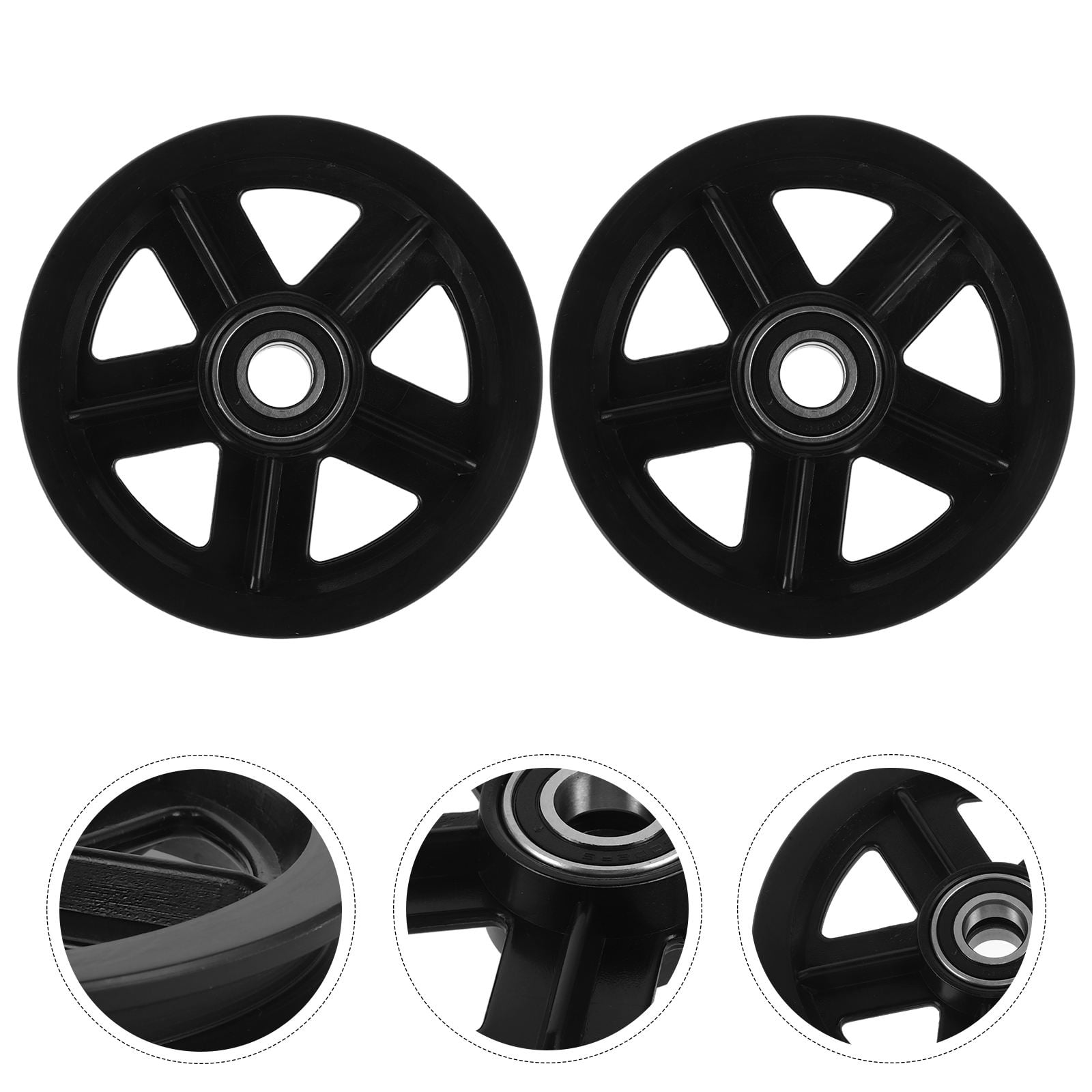 FRCOLOR 1 Pair Sliding Gate Roller Pressure Bearing Rail Wheel Inverted ...
