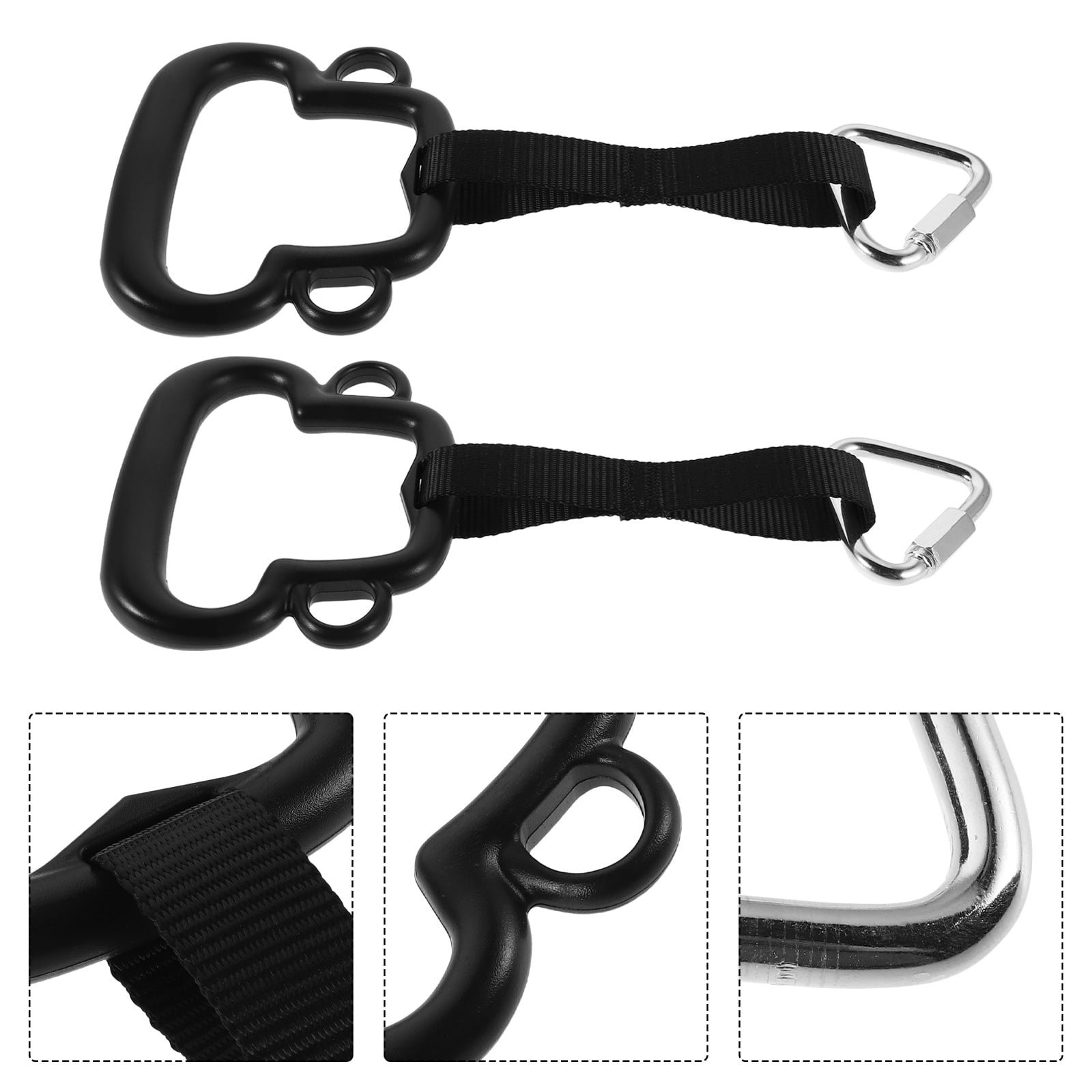 FRCOLOR 1 Pair Swing Rings Non-Slip Gymnastic Rings Pull Up Indoor Gym ...