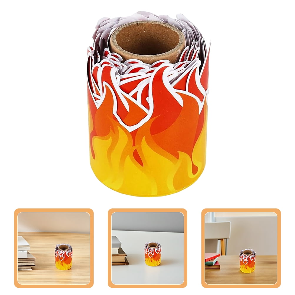 FRCOLOR 1 Roll Flame Bulletin Board Decal Chalkboard Border Flame ...