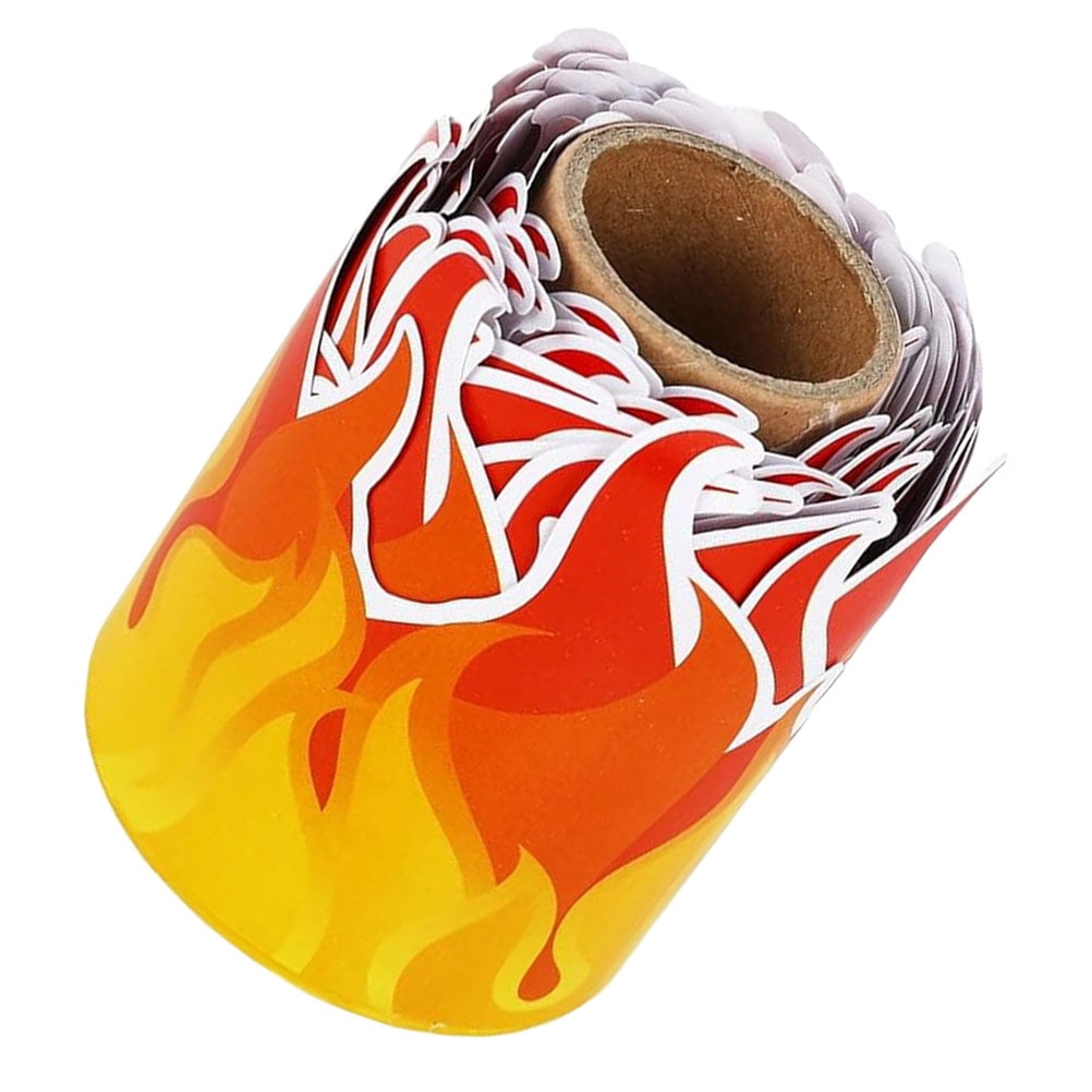 1 Roll of DIY Bulletin Board Flame Border Trim Decal Fire Shaped Wall ...