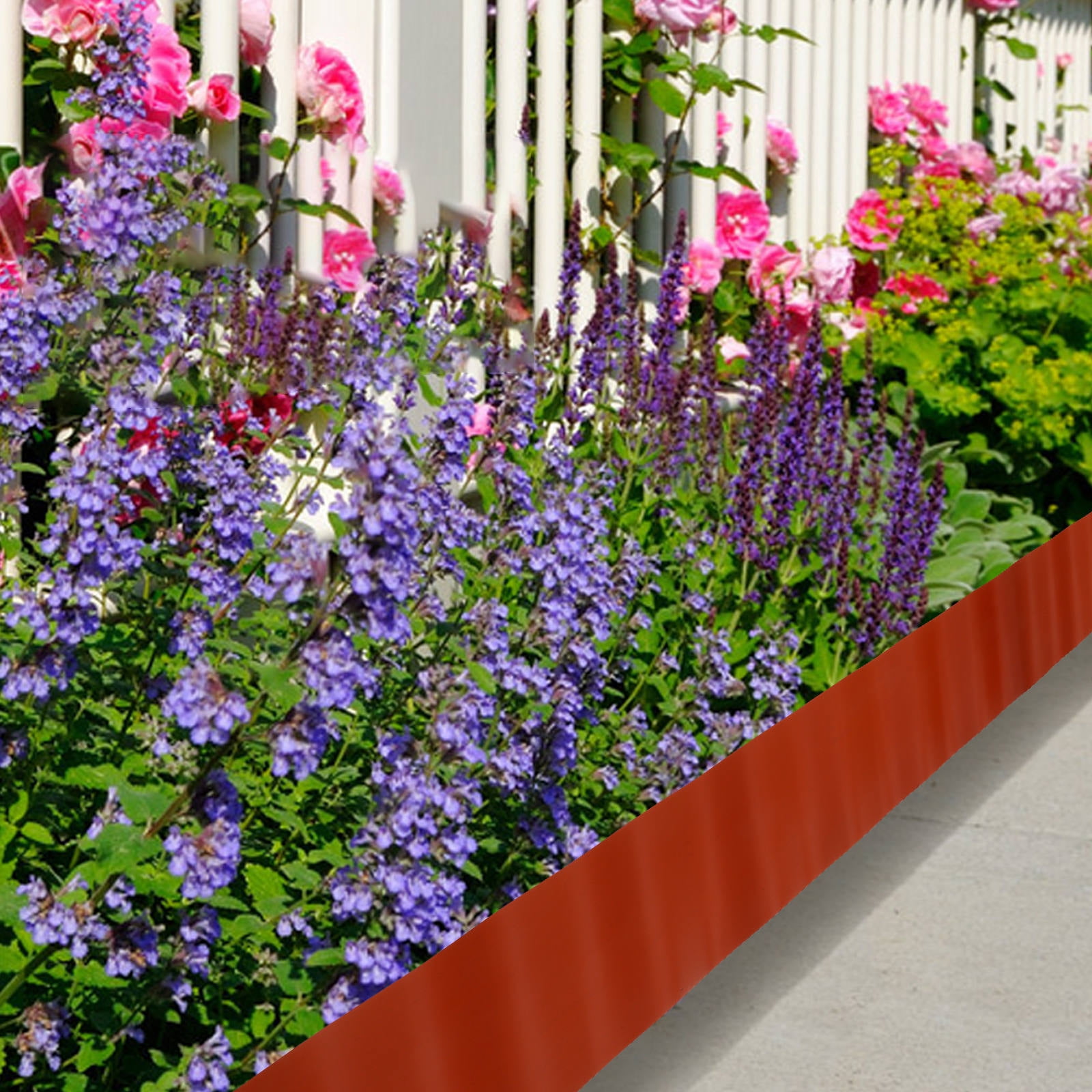 FRCOLOR 1 Roll of Landscape Edging DIY Gardening Border Plastic Barrier ...