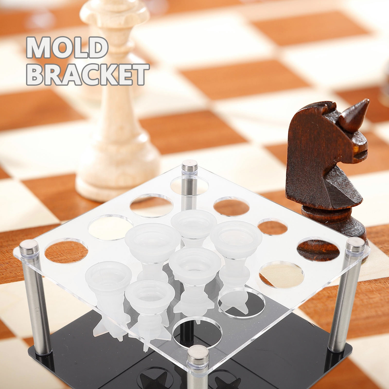 FRCOLOR 1 Set Acrylic Chess Piece Holder DIY Chess Piece Holder ...