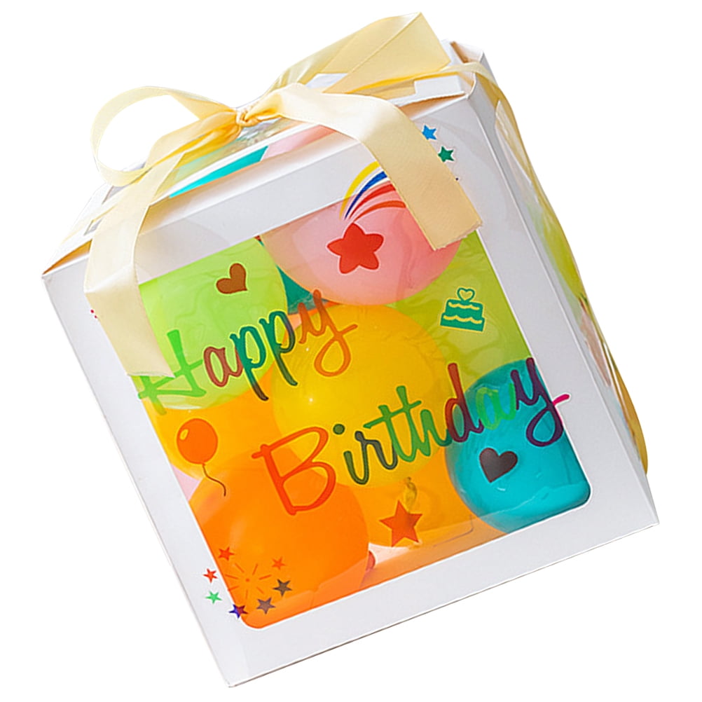 FRCOLOR 1 Set Birthday Themed Party Balloon Box with Balloons Ornament ...