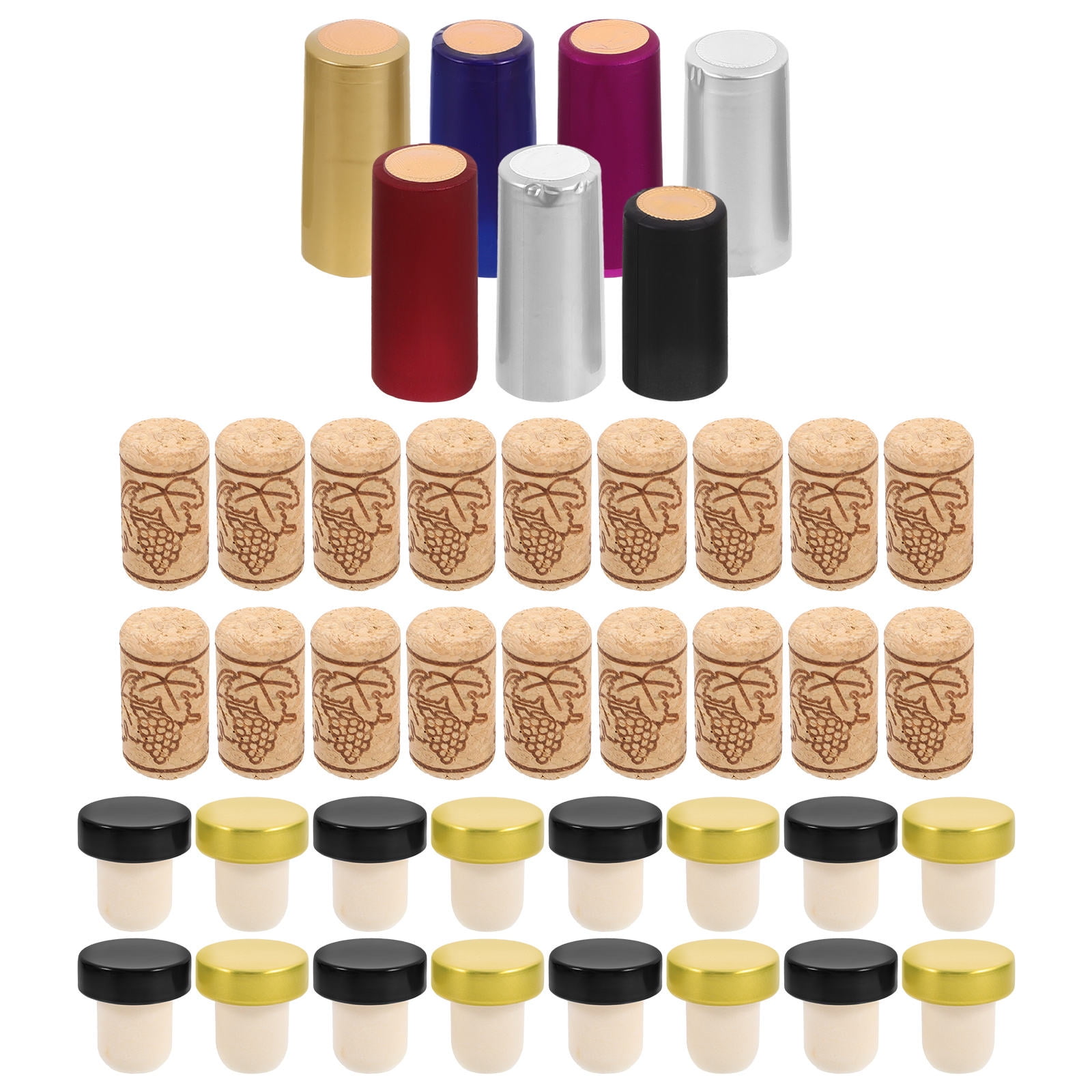 FRCOLOR 1 Set Bottle Capsule Stopper Assortment Wine Bottle Cork ...