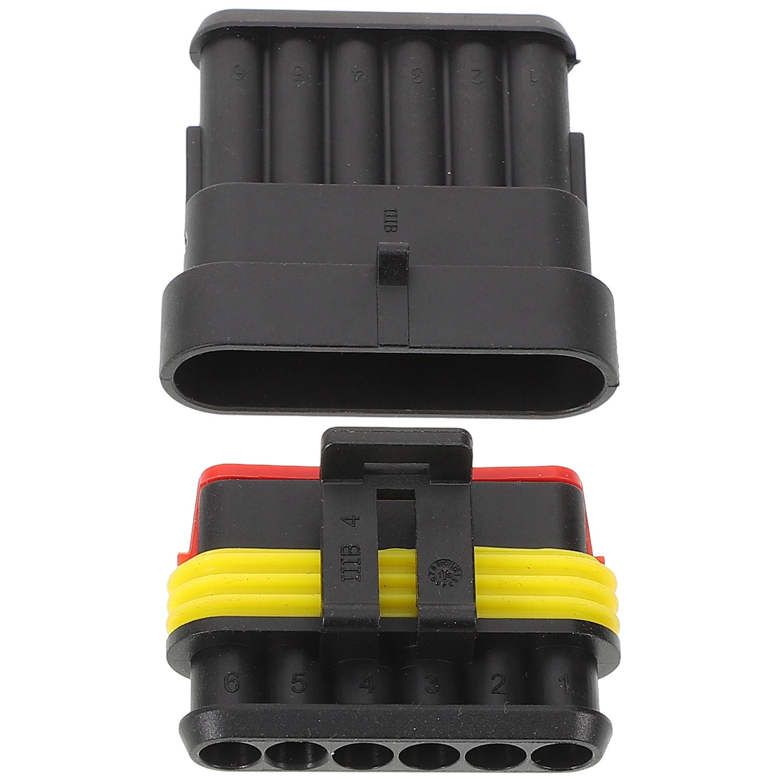 FRCOLOR 1 Set Car Male And Female Plug Connectors 6 Pin Holes ...