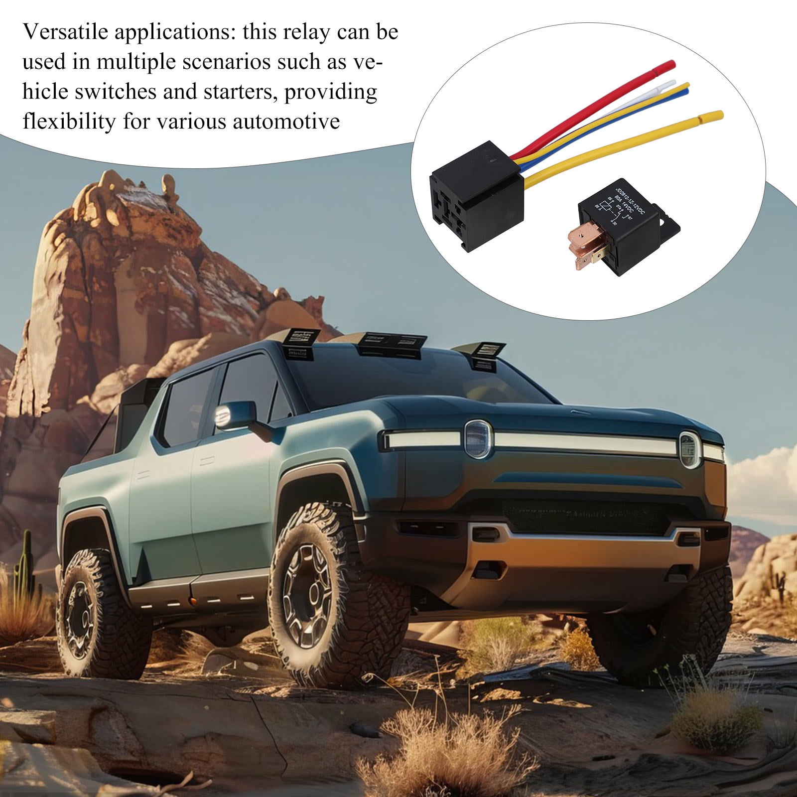 FRCOLOR 1 Set Car Relay Sockets 80A 12V Automotive Relay Harness ...