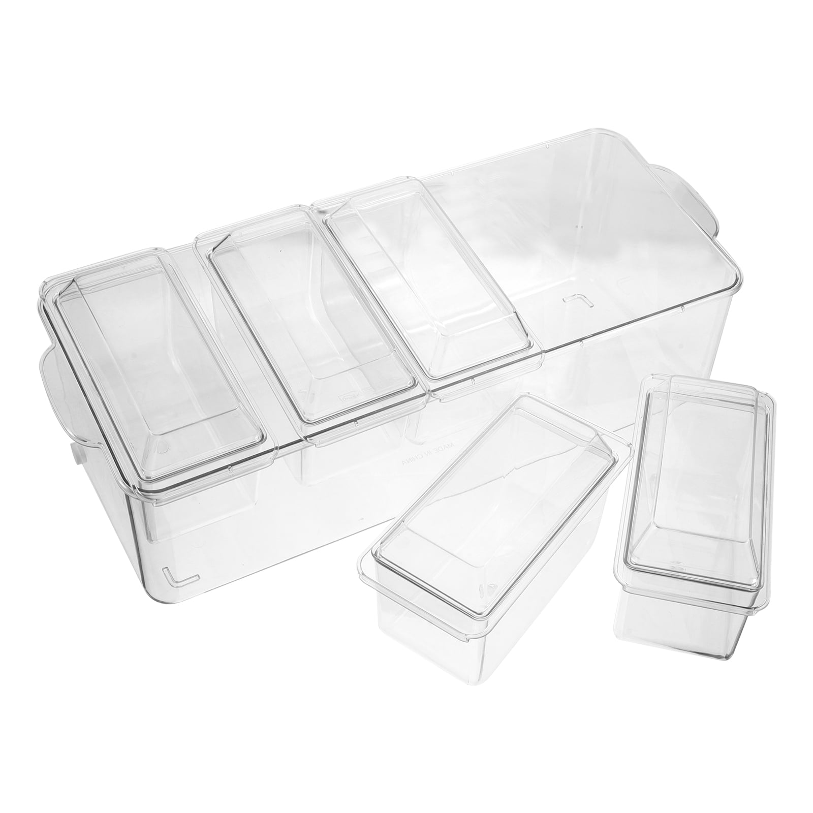 FRCOLOR 1 Set Chilled Condiment Server Clear Icy Condiment Bar Chilled ...