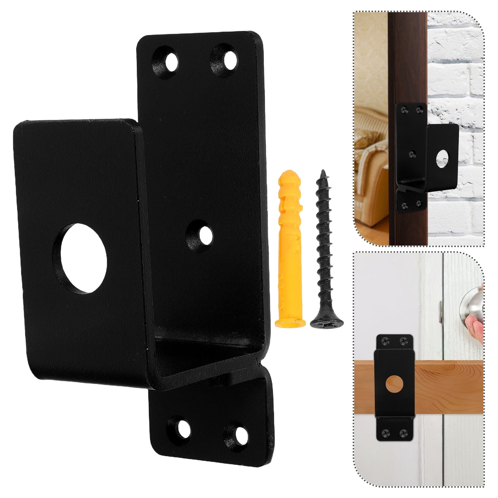 FRCOLOR 1 Set Door Barricade Brackets For Home Heavy Duty Holder U ...