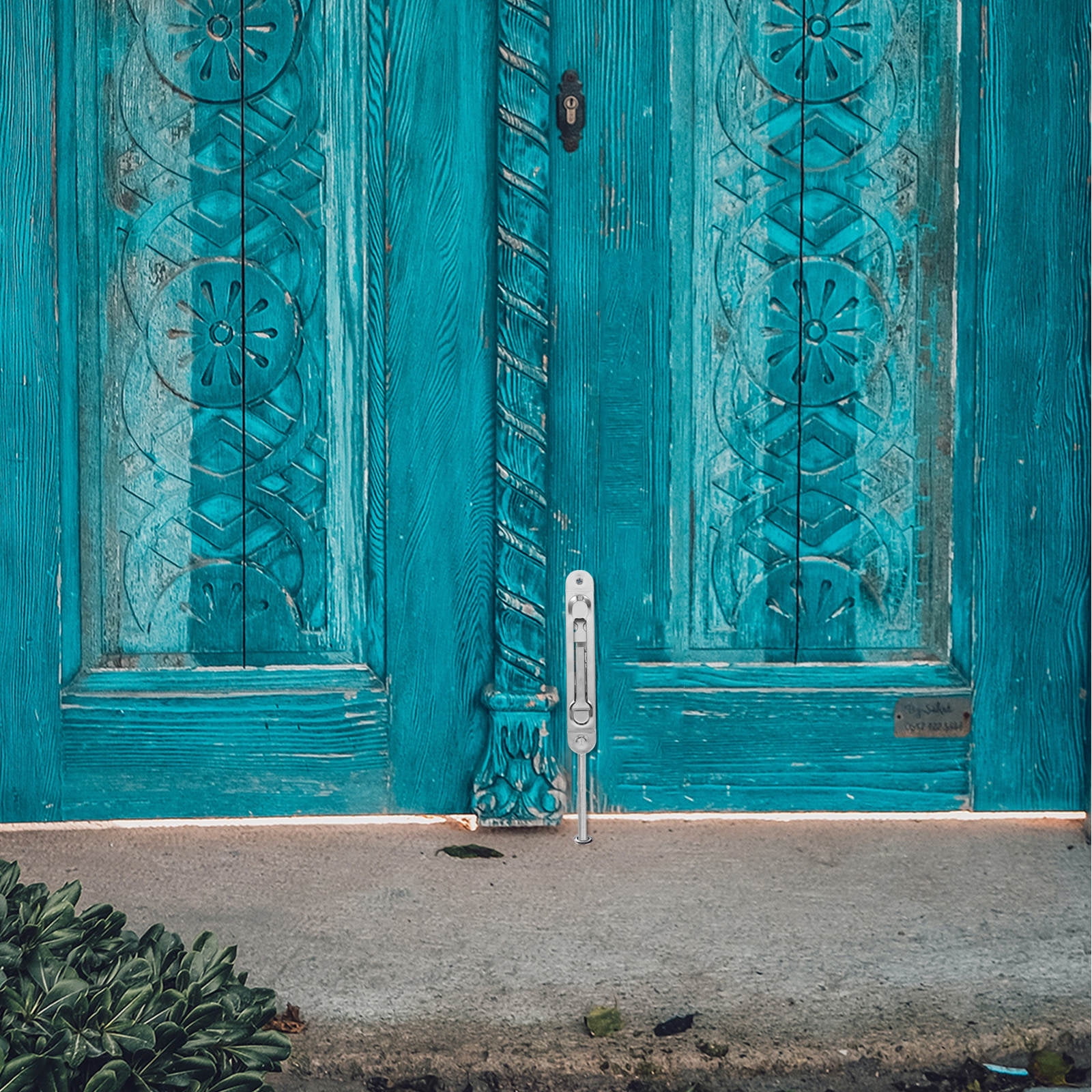 FRCOLOR 1 Set Flush Bolt Heavy Duty French Door Lock, Stainless Steel ...