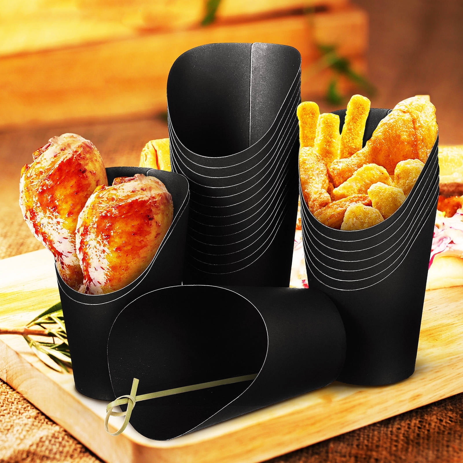 FRCOLOR 1 Set French Fry Cups Disposable Kraft Paper Snack Cups ...