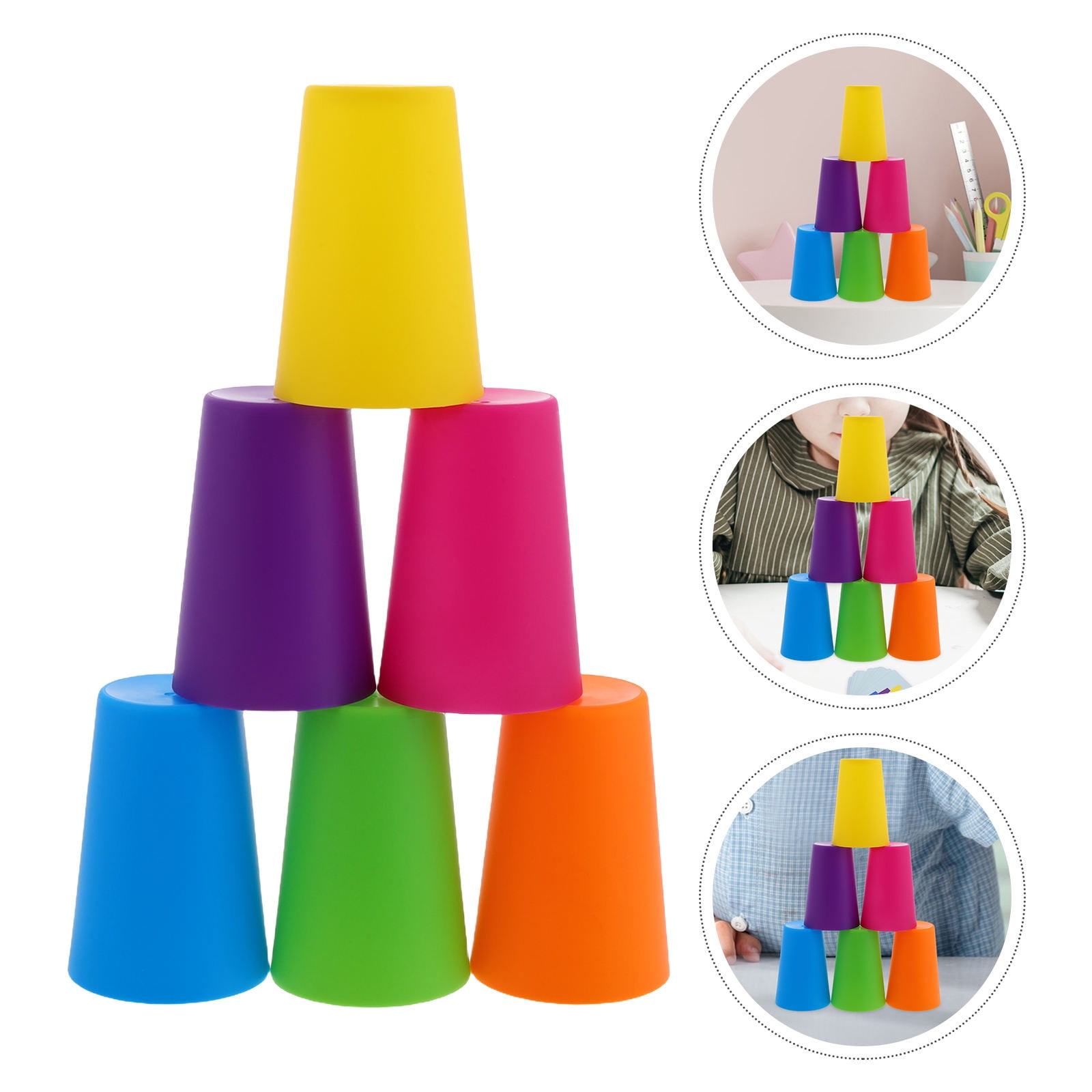FRCOLOR 1 Set Fun And Engaging Stacking Cup Game For Kids Stacking Cup ...