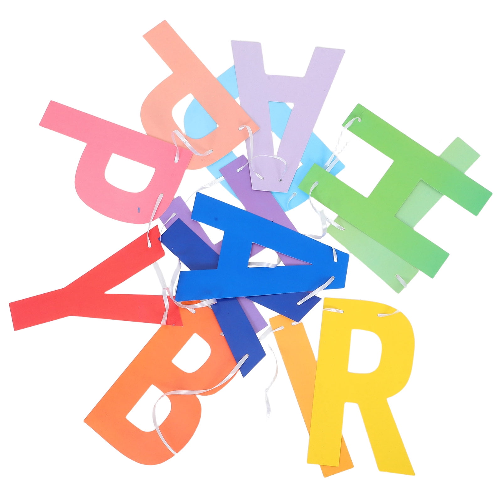 FRCOLOR 1 Set Happy Birthday Flag Banner Colorful Birthday Banner Sign ...