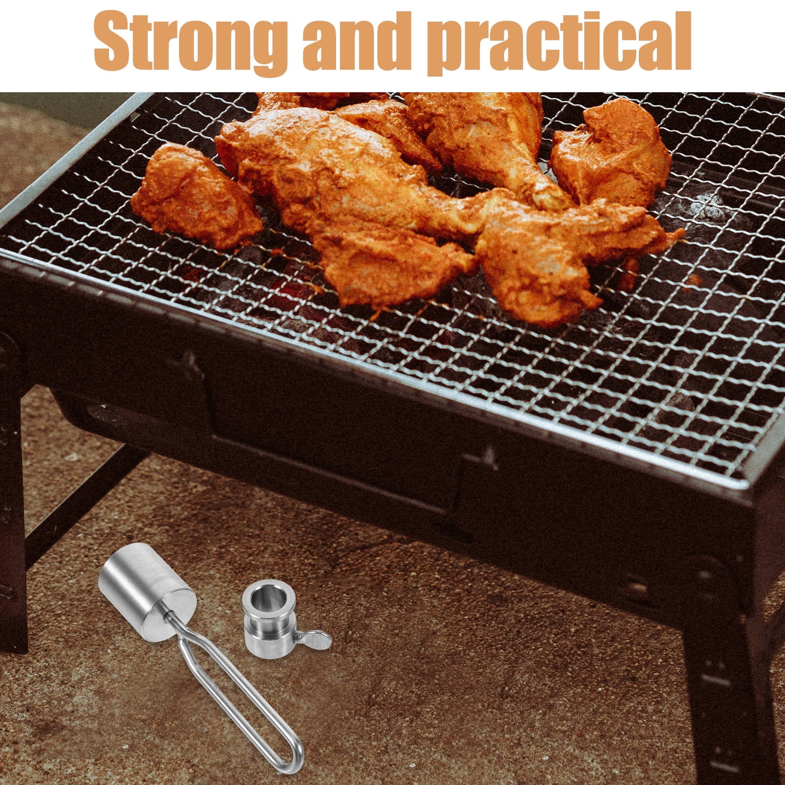 FRCOLOR 1 Set Heavy Duty BBQ Grill Weight Block Stainless Steel ...