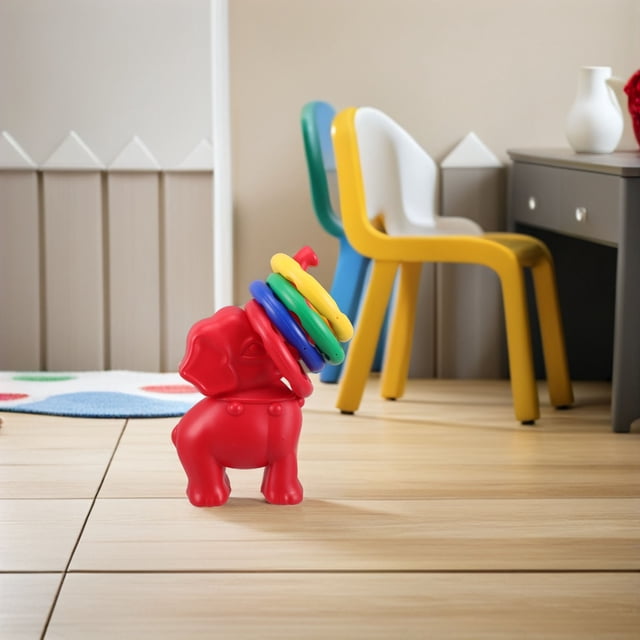 FRCOLOR 1 Set Kids Ring Toss Toy with Hoop Ring Plastic Elephant Ring ...