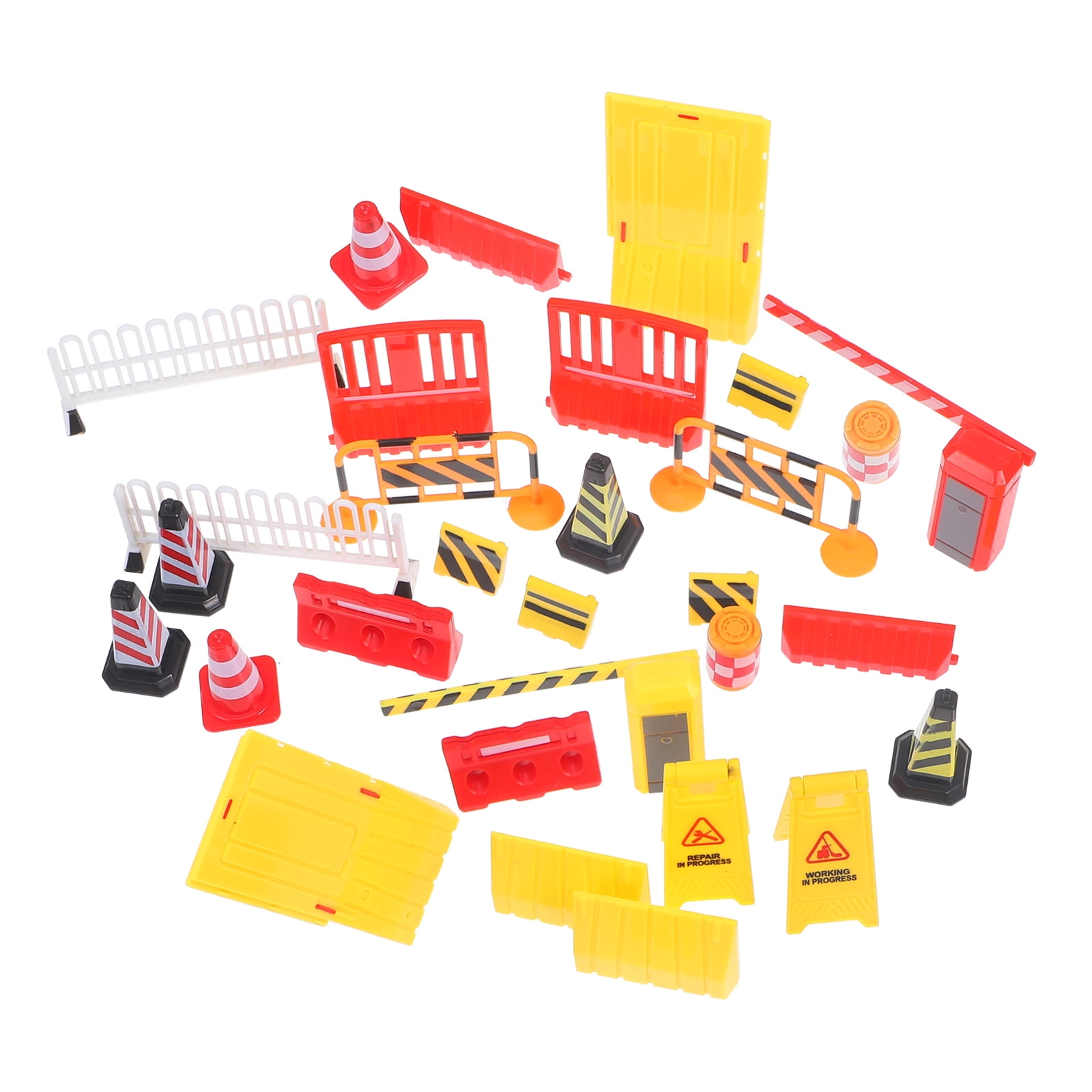 FRCOLOR 1 Set Mini City Traffic Scene Barricade Road Signs Models Road ...