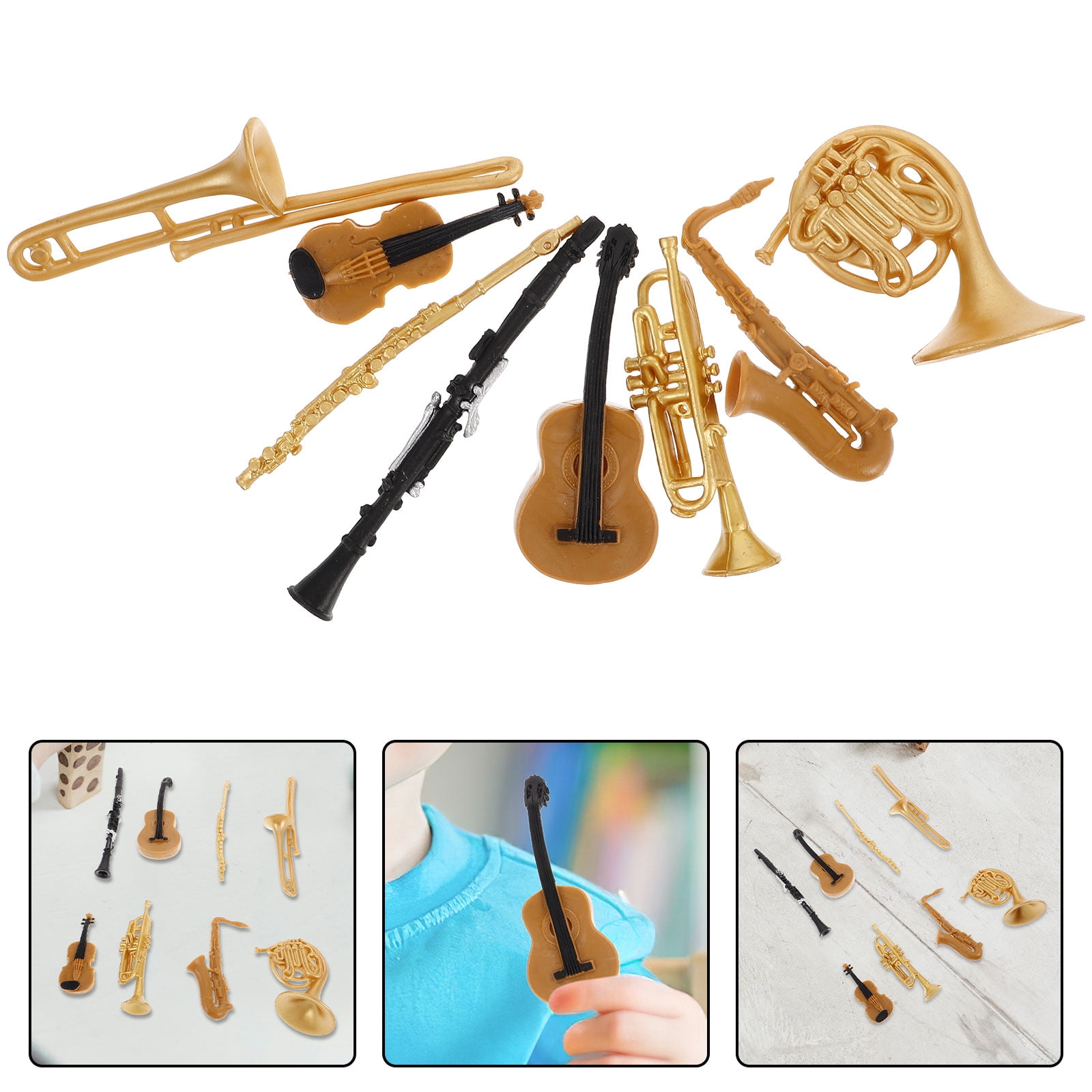 FRCOLOR 1 Set Mini Toys Miniature Guitar Model Realistic Mini ...