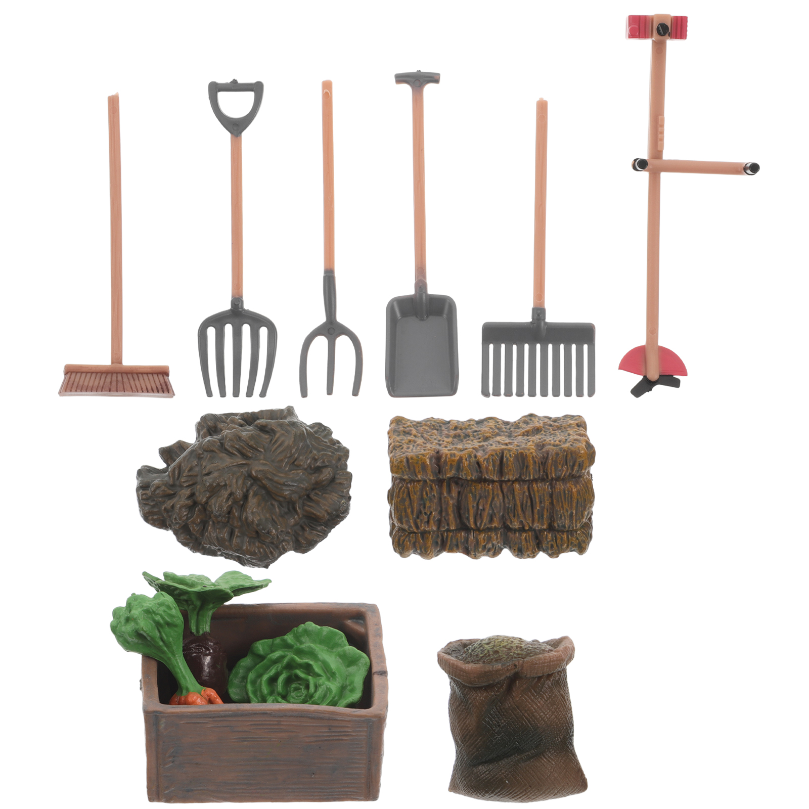 FRCOLOR 1 Set Miniature Farm Scene Model Farm Simulation Playset ...