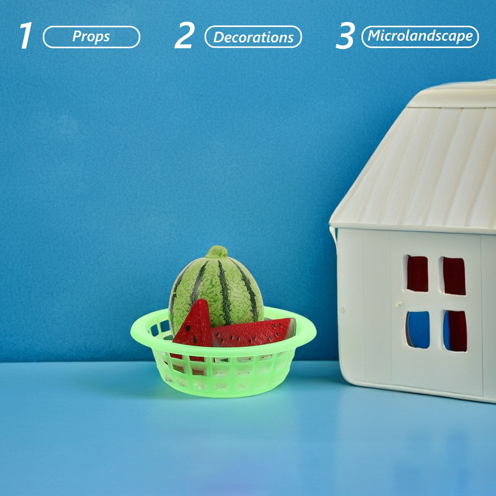 FRCOLOR Miniature Realistic Watermelon Model for Decoration Multi Resin ...