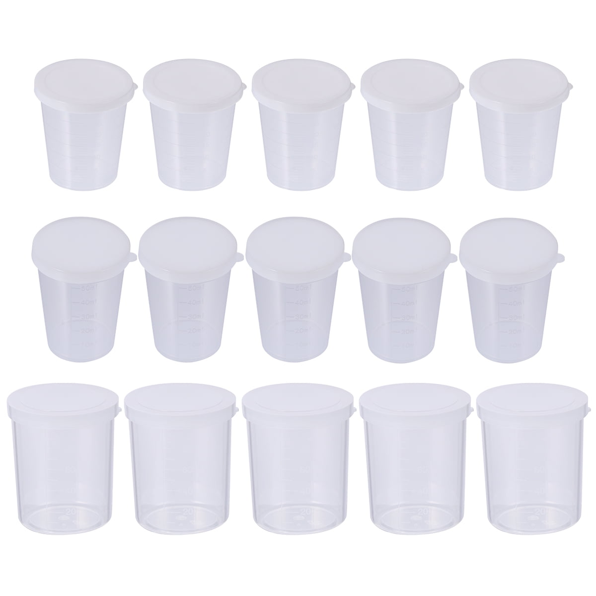 FRCOLOR Hemoton 1 Set of 30pcs Plastic Clear Laboratory Graduated ...