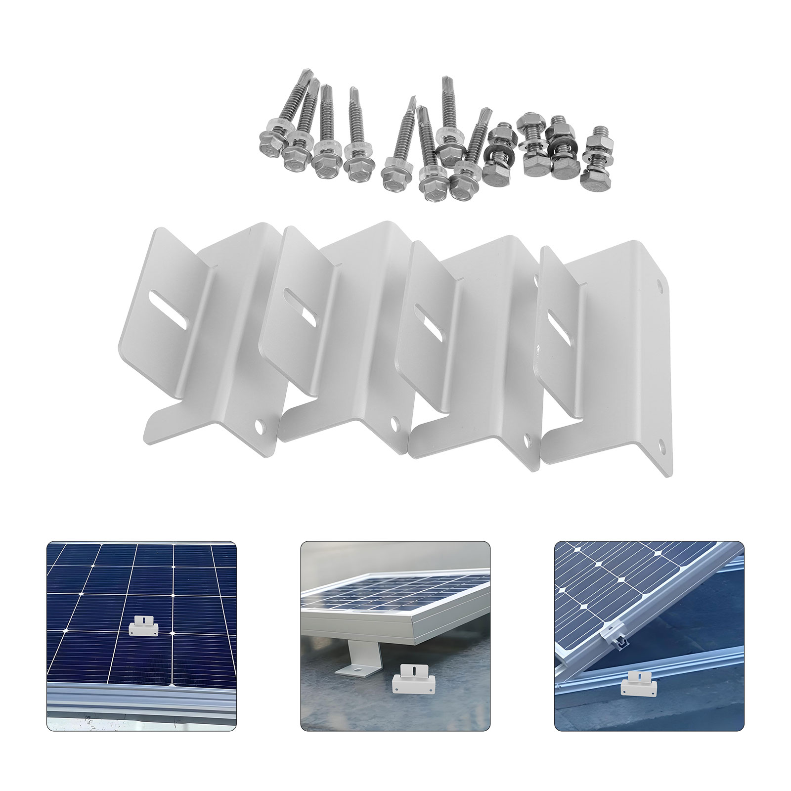 FRCOLOR 1 Set Of Lightweight Solar Panel Mounting Aluminum Alloy ...