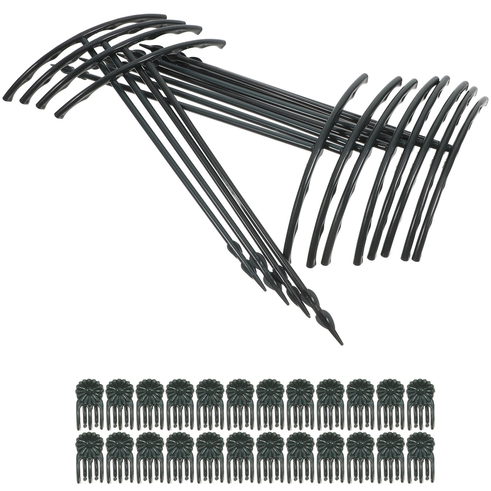 FRCOLOR 1 Set Plants Support Stakes Half Round Garden Stakes Stackable ...