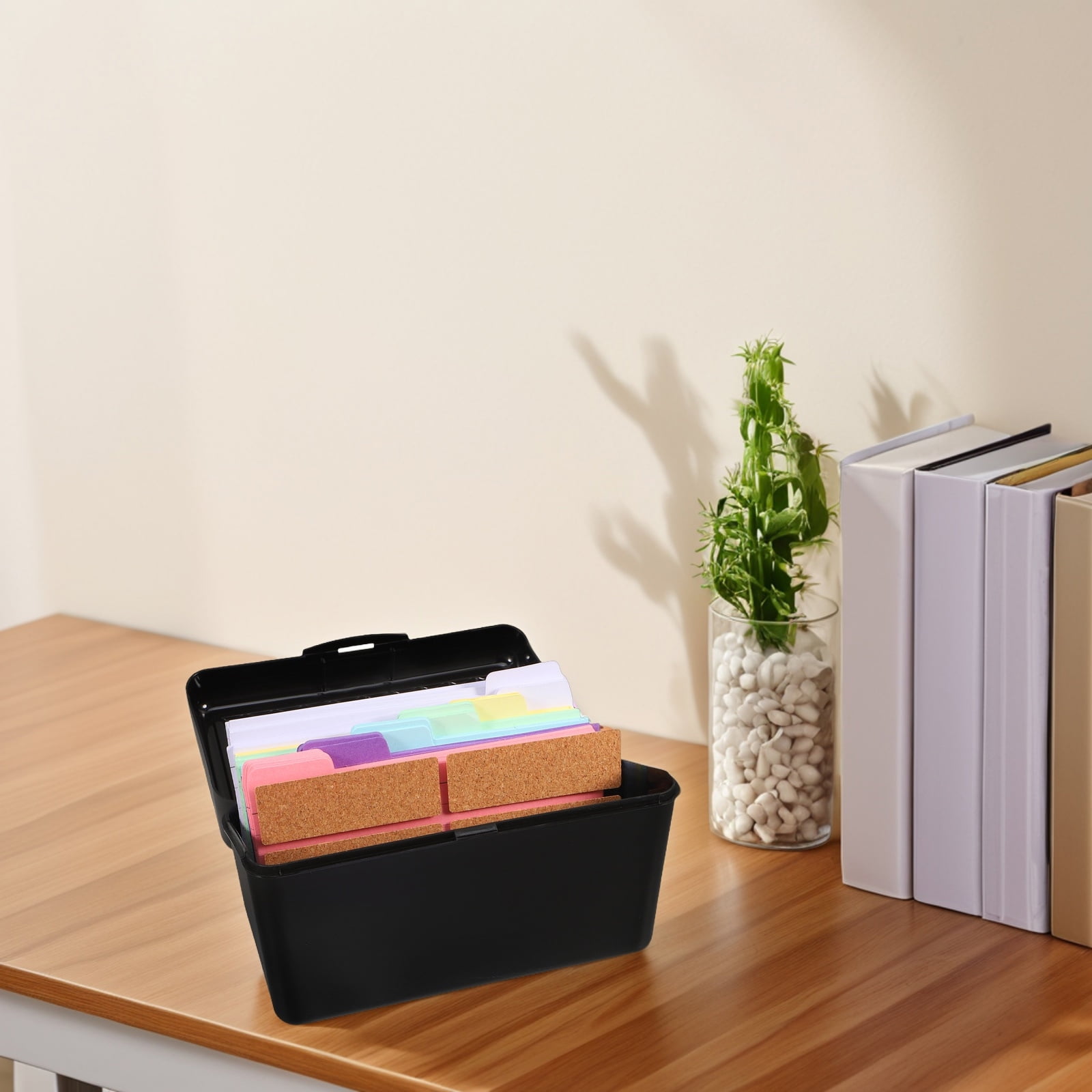 FRCOLOR 1 Set Plastic Index Card Box Index Card Organizer Tab Index ...